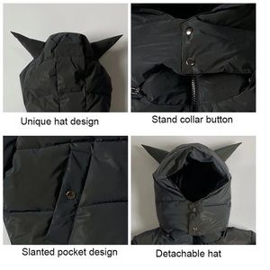 Jackets & Coats | Reflective Holographic Iridescent Hooded Horns ...